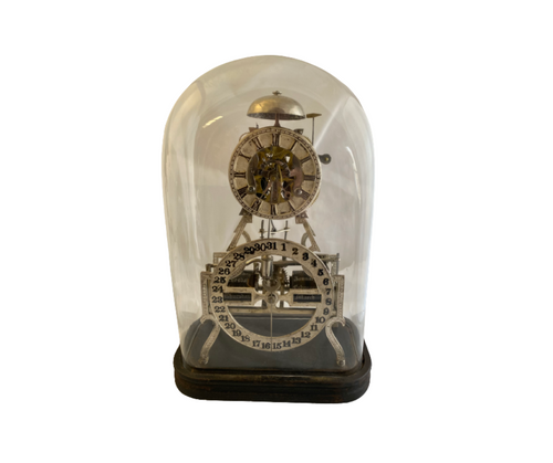 Ithaca Dome Top Skeleton Calendar clock | Ponzi's Antiques