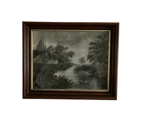 SCHOOL GIRL BLACK AND WHITE SANDPAPER MARBLE DUST PAINTING | Ponzi's ...