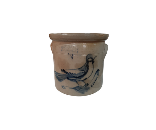 Haxton & Co., Ft. Edward, NY Impressed 2 Gallon Crock with Cobalt Bird ...