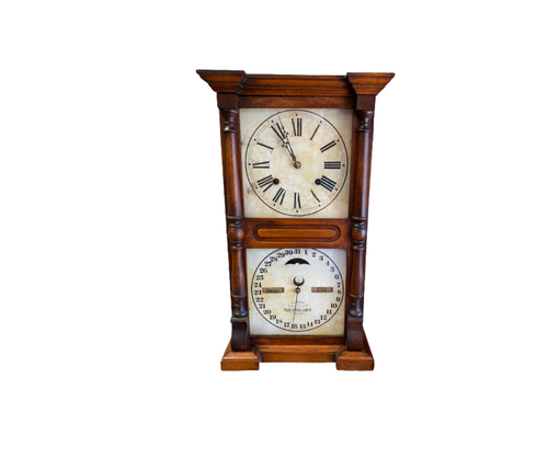 Ithaca calendar clock farmers model | Ponzi's Antiques