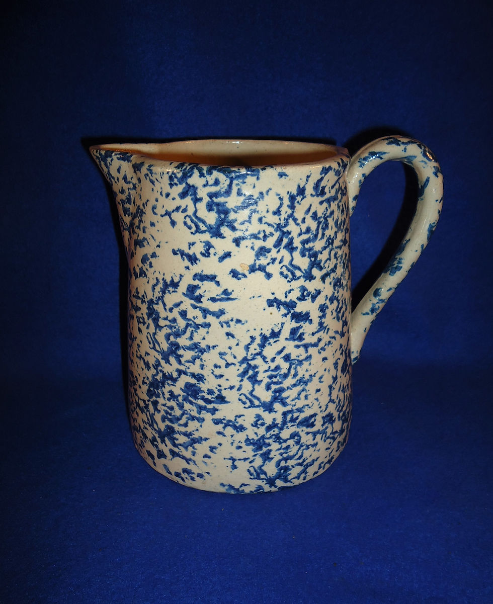 J. A. Bauer, Los Angeles, CA Spongeware Stoneware Pitcher #5701 | Doc's ...