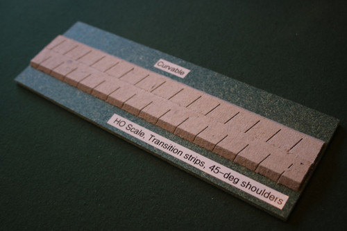HO Scale Transition Strips, 45-degree slopes (2 ea.) -curvable ...