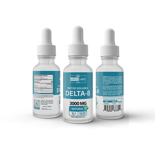 BULK Delta 8 Water Soluble Tincture - 3000mg | Apex Labs CBD