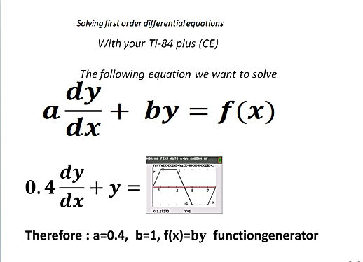 First order differential equation solver | Ti84-plus programs