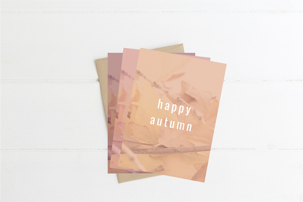 Printable Fall Greeting Cards: Happy Autumn