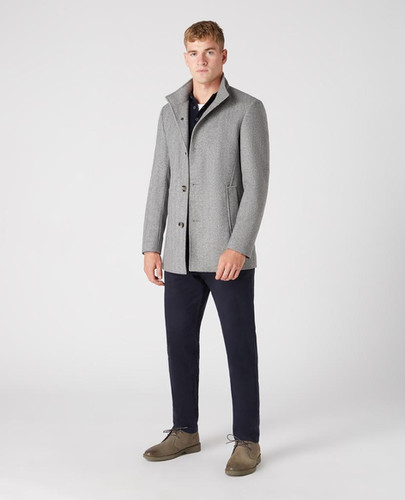 Remus Jonah wool & cashmere coat, Grey | JV Kelly Menswear