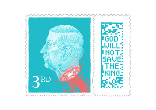 Beheaded King Stamp - Limited Edition Print | SPELLING MISTAKES COST LIVES