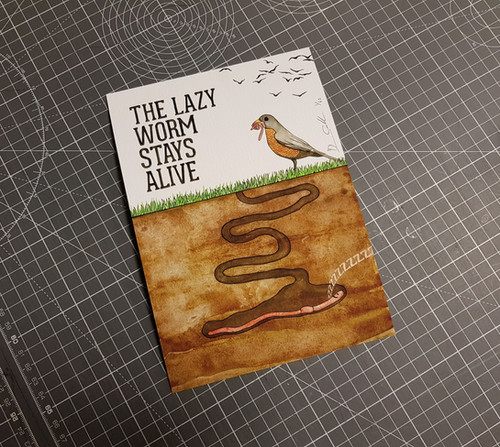 The Lazy Worm Stays Alive - Limited edition giclee print | SPELLING ...