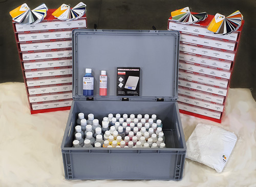 Kapci Mini Solvent Base coat Mixing Scheme Kit including Full Kapci ...