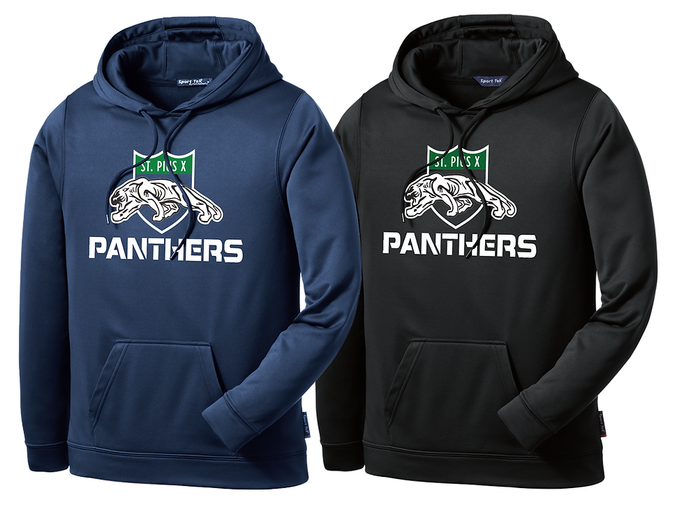 Dry Fit Hoodie - St. Pius Panthers Logo | teamunis