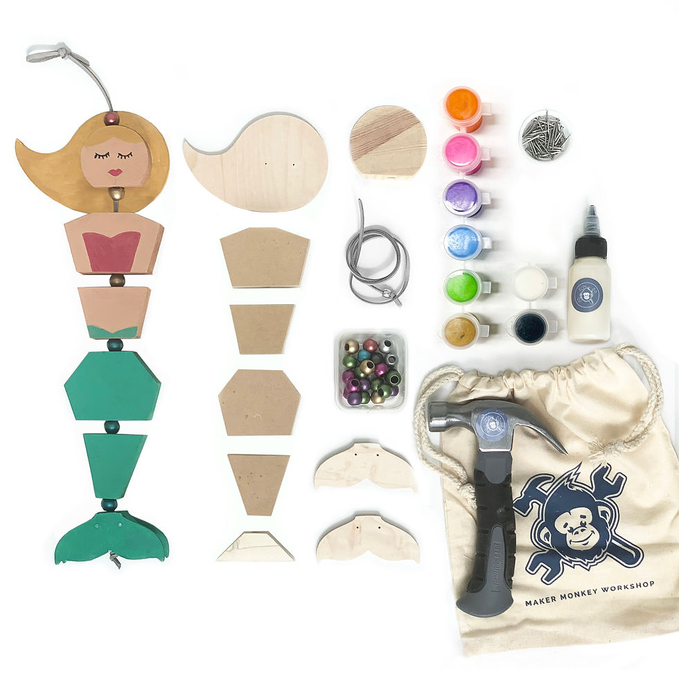 Mermaid Mobile Building Kit | MakerMonkeyWorkshop