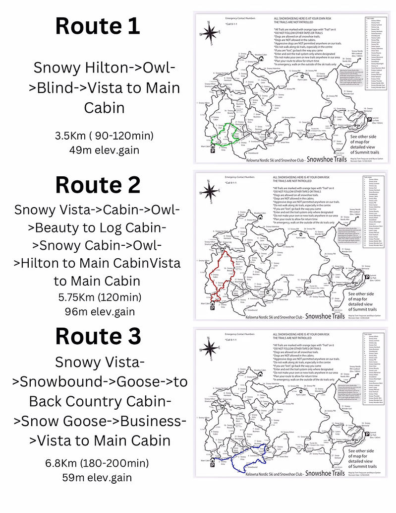 Snowshoe Routes | Kelowna Nordic