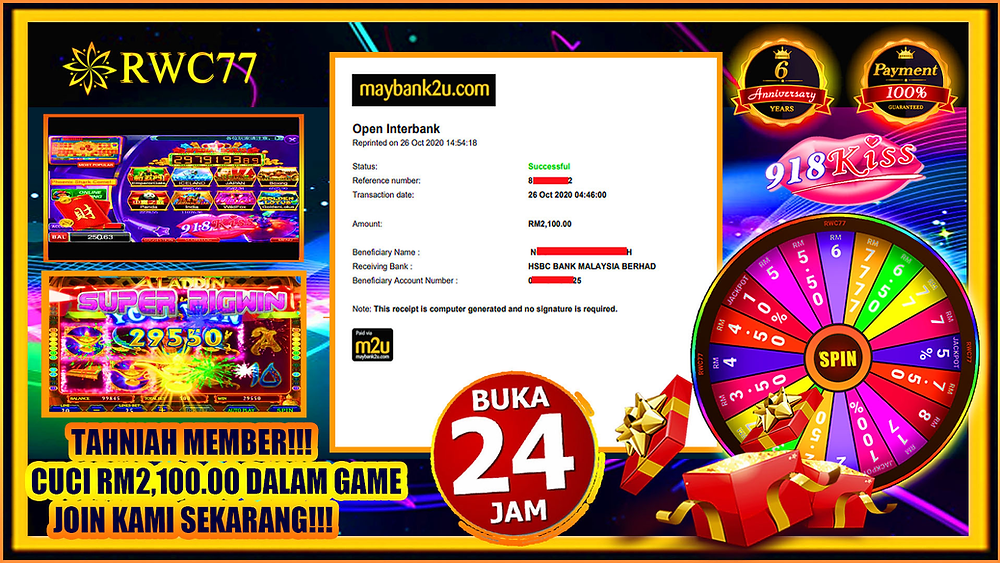 Tahniah member cuci RM2100 dalam game 918KISS!!! JOIN KAMI SEKARANG!!!