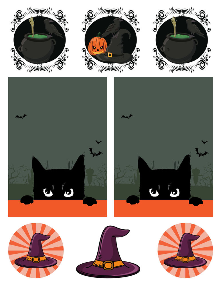 Halloween Kitty Cat Printables