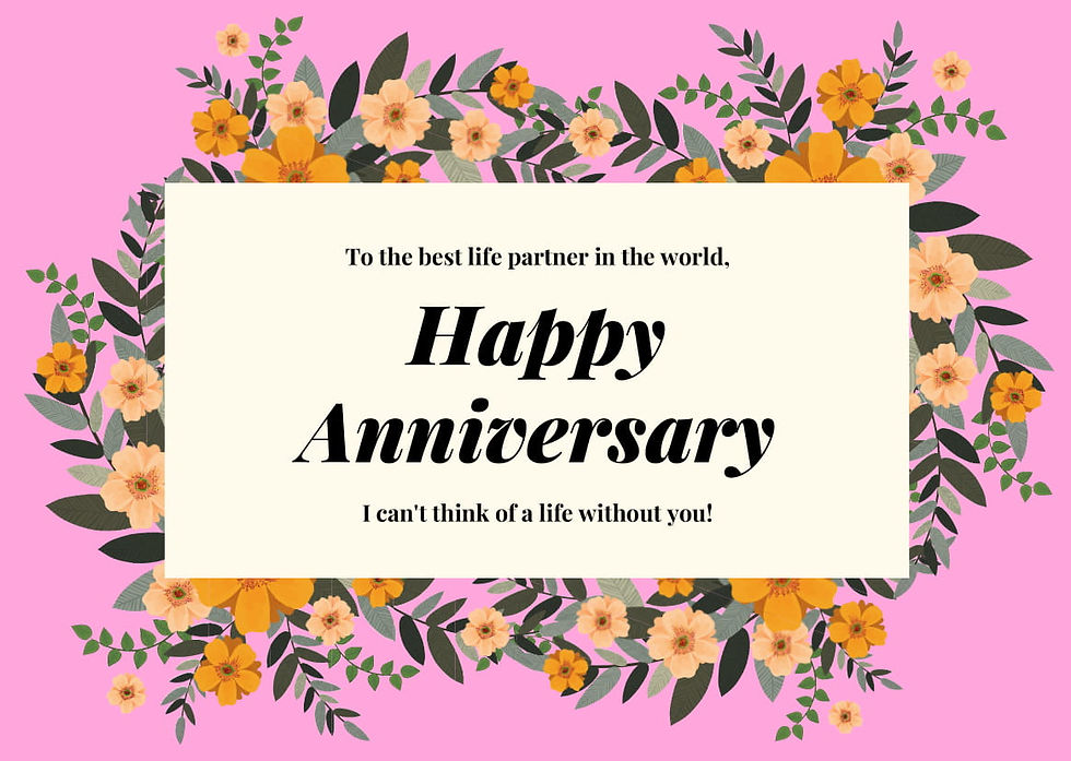 Printable Happy Anniversary Card (In 3 Different Colors)