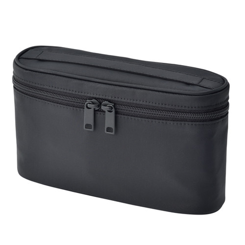 Pouch with Handle - Slim, Black | MUJI Philippines