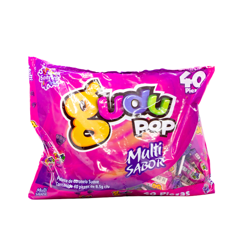 Paletas Gudu Pop Multi Color 40 Pzas | Candy Rico
