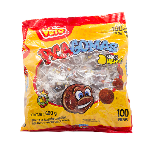 Pica Gomas Vero Mango 100 Pzas | Candy Rico