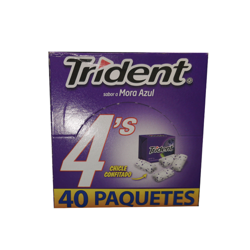 Chicle Trident 4's Mora Azul | Candy Rico