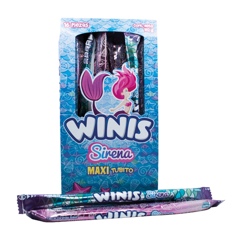 Maxi Tubito Winis Sirena 16 Pzas | Candy Rico