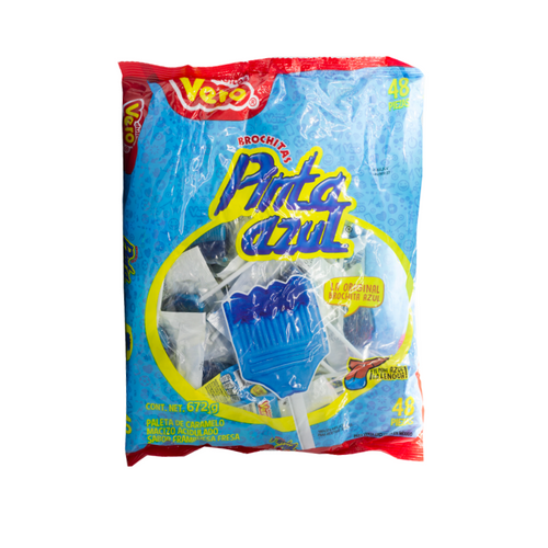 Paletas Vero Pinta Azul 40 Pzas | Candy Rico