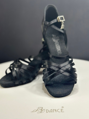 Ladies Latin - Satin Black | A&M Dance Wardrobe