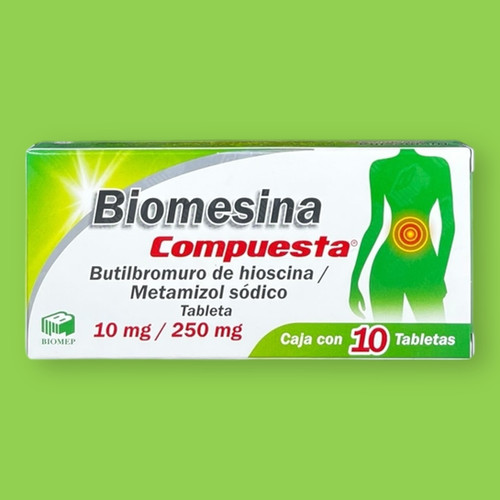 BIOMESINA COMPUESTA 10MG/250MG C/10TAB | Farmacia Kuali