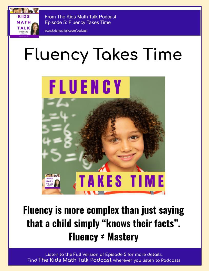 Kids Math Talk Basic Fact Fluency Plan and Diagrams | kidsmathtalk