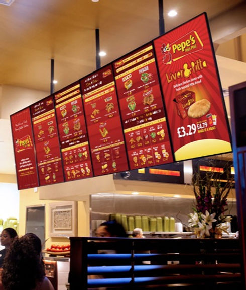 Digital Menu Displays | Restaurant Digital Menu Screens & Boards | UK