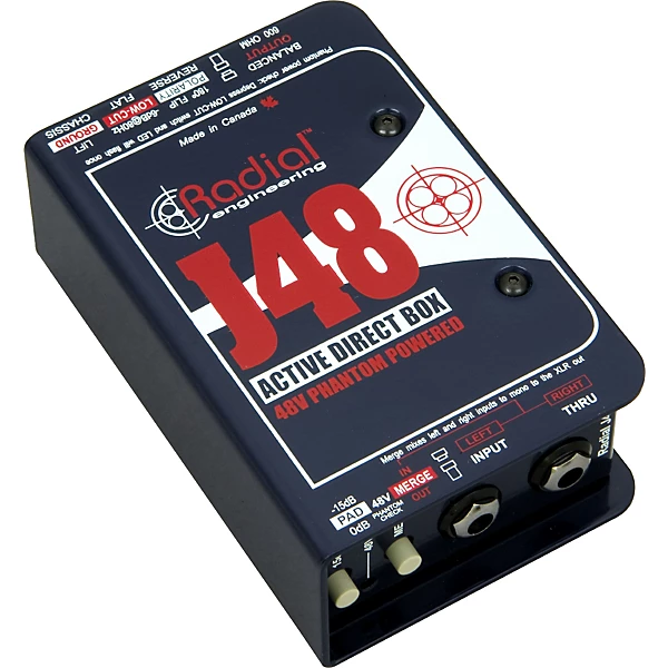 Radial Engineering J48 Phantom Powered Active Direct Box | Red Beard Pro Audio