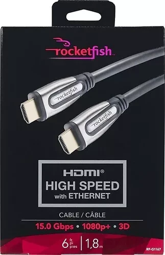 Rocketfish High Speed HDMI 6 FT Cable With Ethernet RF-G1167E | Red Beard Pro Audio