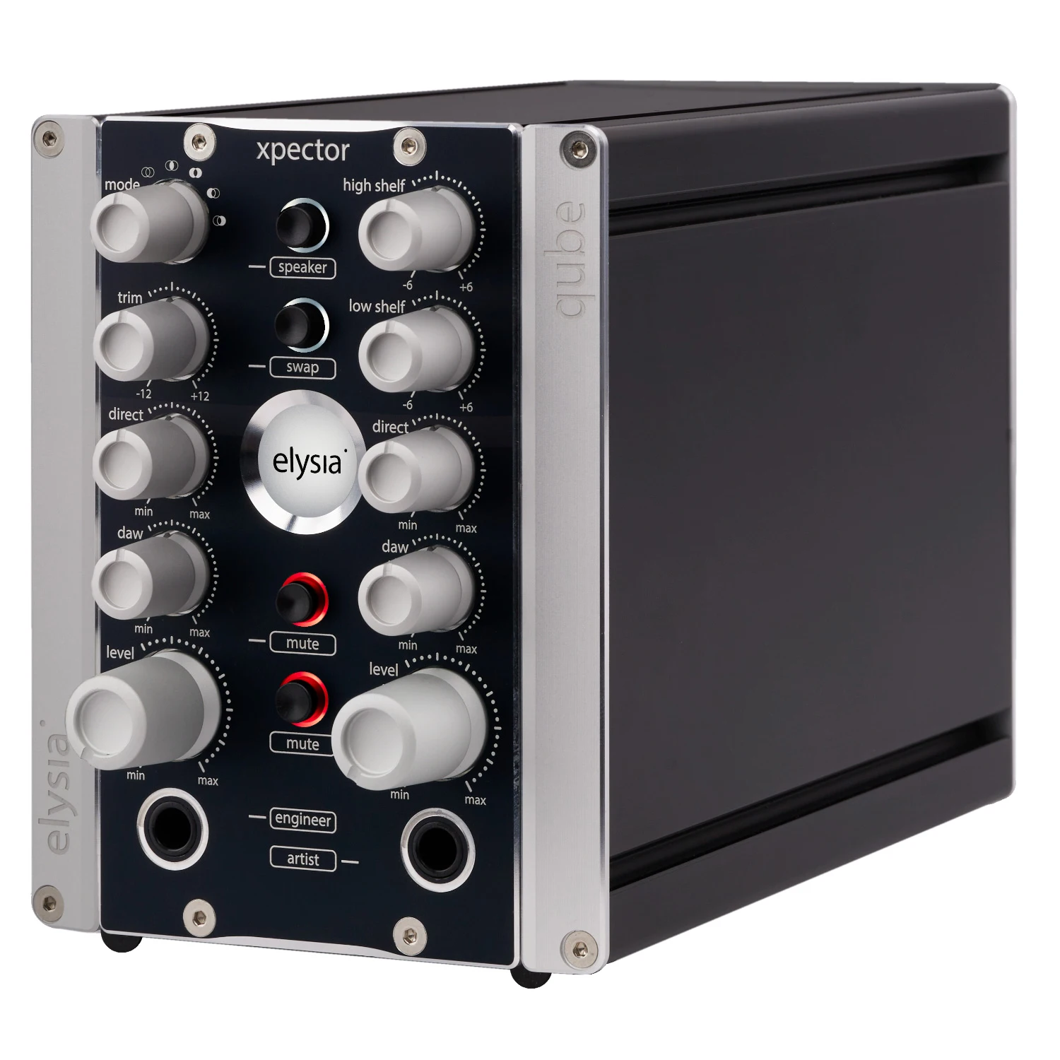 elysia xpector qube Dual Headphone Amplifier w/ Desktop Chassis | Red Beard Pro Audio