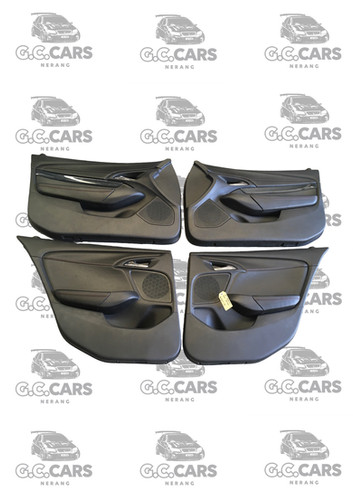 VF STORM RED STITCH DOOR CARD SET 4 HOLDEN COMMODORE GENUINE GM | GC CARS