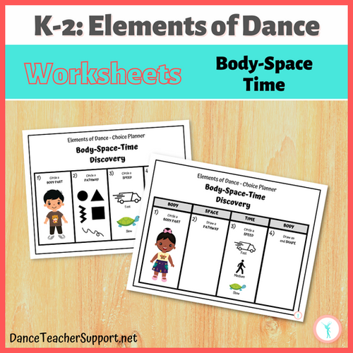 K-2 Elements of Dance Worksheets | DanceTeacherSupport