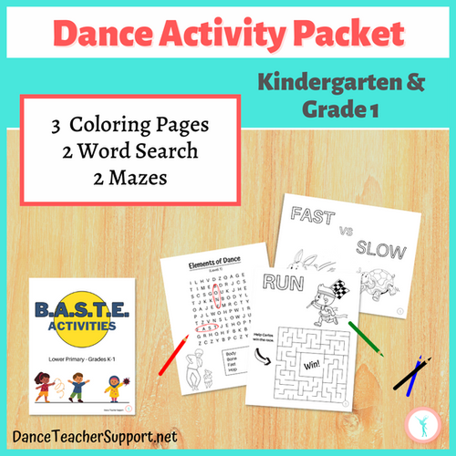 Dance Activity Packet (K & Grade 1) | DanceTeacherSupport