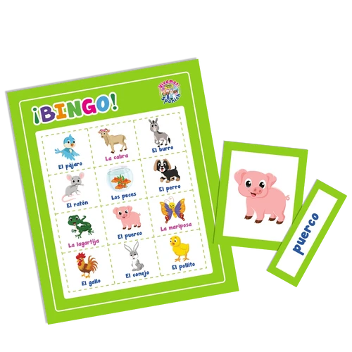 Farm Animals Vocabulary Game Set | Vivamos Spanish!