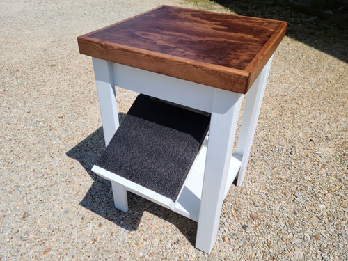 White Hidden Compartment Side Table | Hidden Arsenal Furni