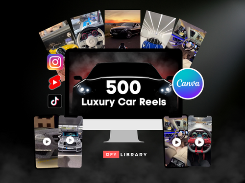 500 Luxury Car Reels | DFY Library