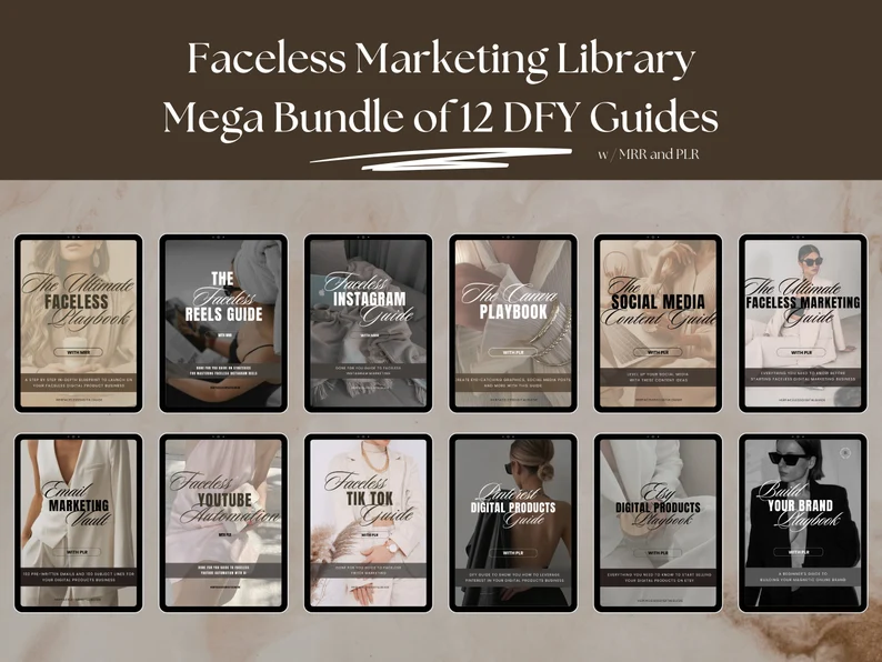 The 12-In-1 Faceless Marketing Library | DFY Library