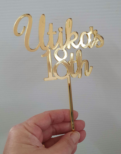 Custom Acrylic Topper | All Things Cake