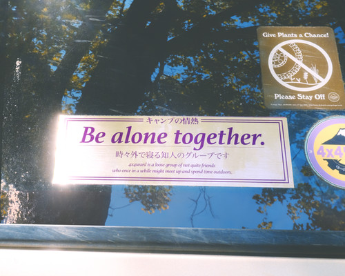 Be Alone Together Gold Slap Sticker | 4x4ward