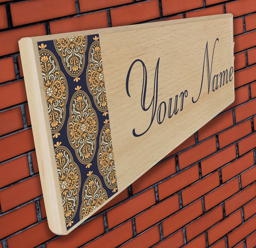 Personalized UV Printed Wooden Door Name Plate | BrownCloud