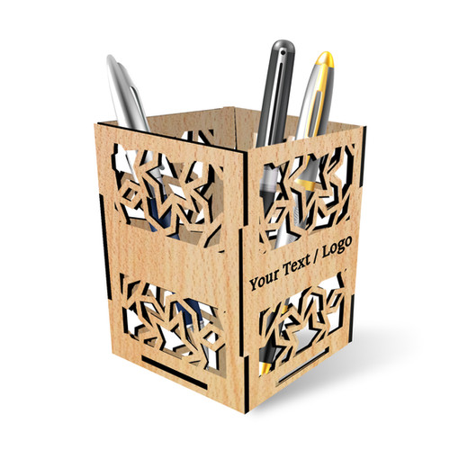 Customized Laminated MDF Wooden Pen Holder | BrownCloud