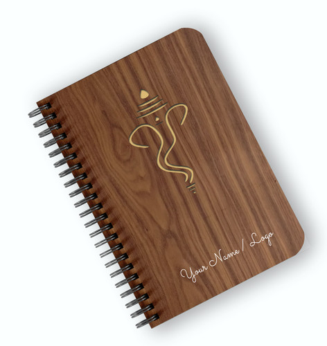 Customized Laser-cut MDF Cover Diary / Notebook | BrownCloud