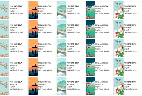 Personalized Copy Labels for School Notebooks (CL 10) | BrownCloud