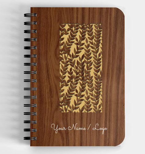Customized Laser-cut MDF Cover Diary / Notebook (NB MDF Br 10) | BrownCloud