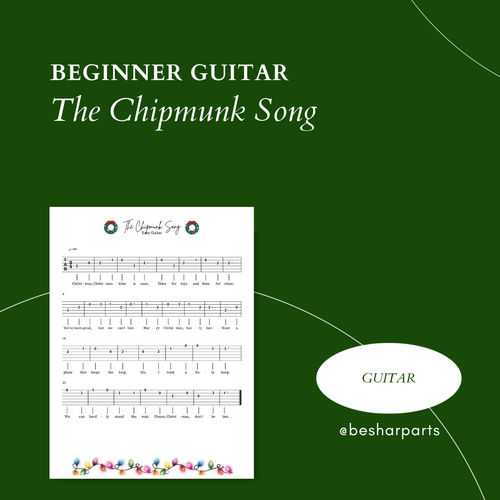 The Chipmunk Song (Beginner Guitar) | Be Sharp Arts