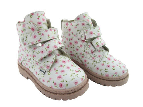 Ghete alb print cu flori | Baby Avus