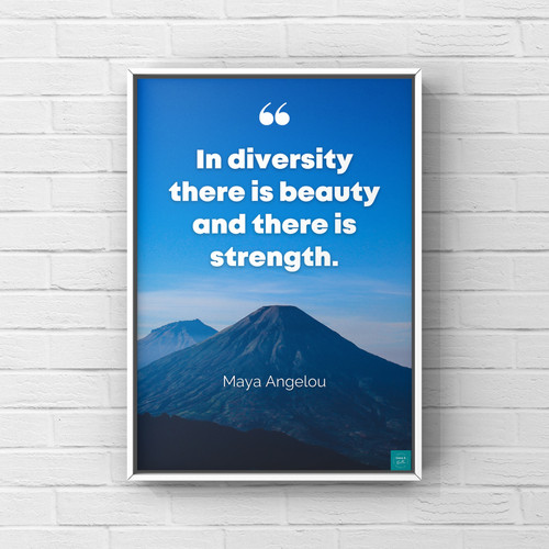 Diversity Quote Poster | Maya Angelou | Print | Coco & Bella