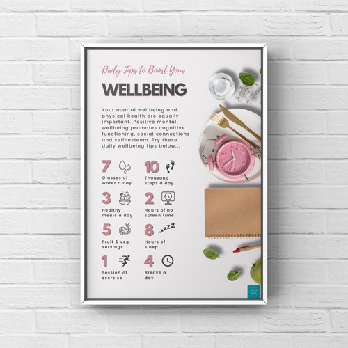 Wellbeing Tips Poster | Digital Download | Coco & Bella